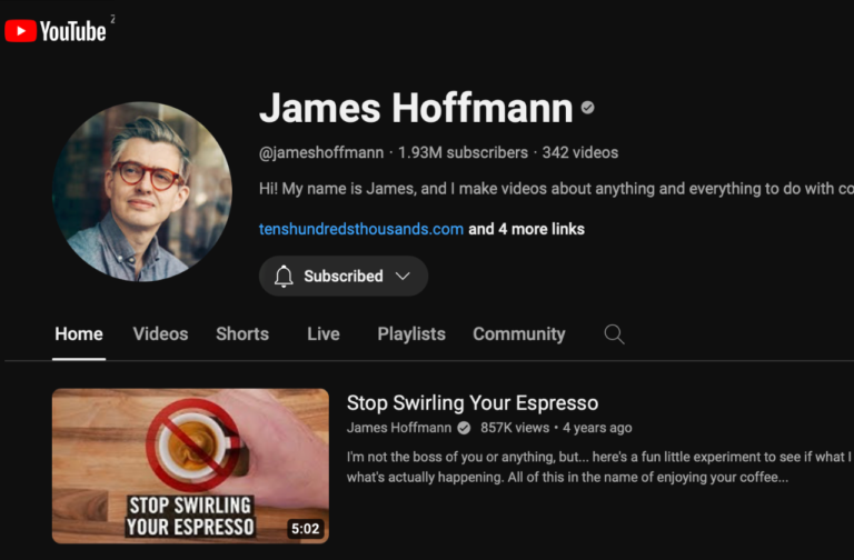 The 5 Best YouTube Channels For Coffee Enthusiasts » Weird Coffee People